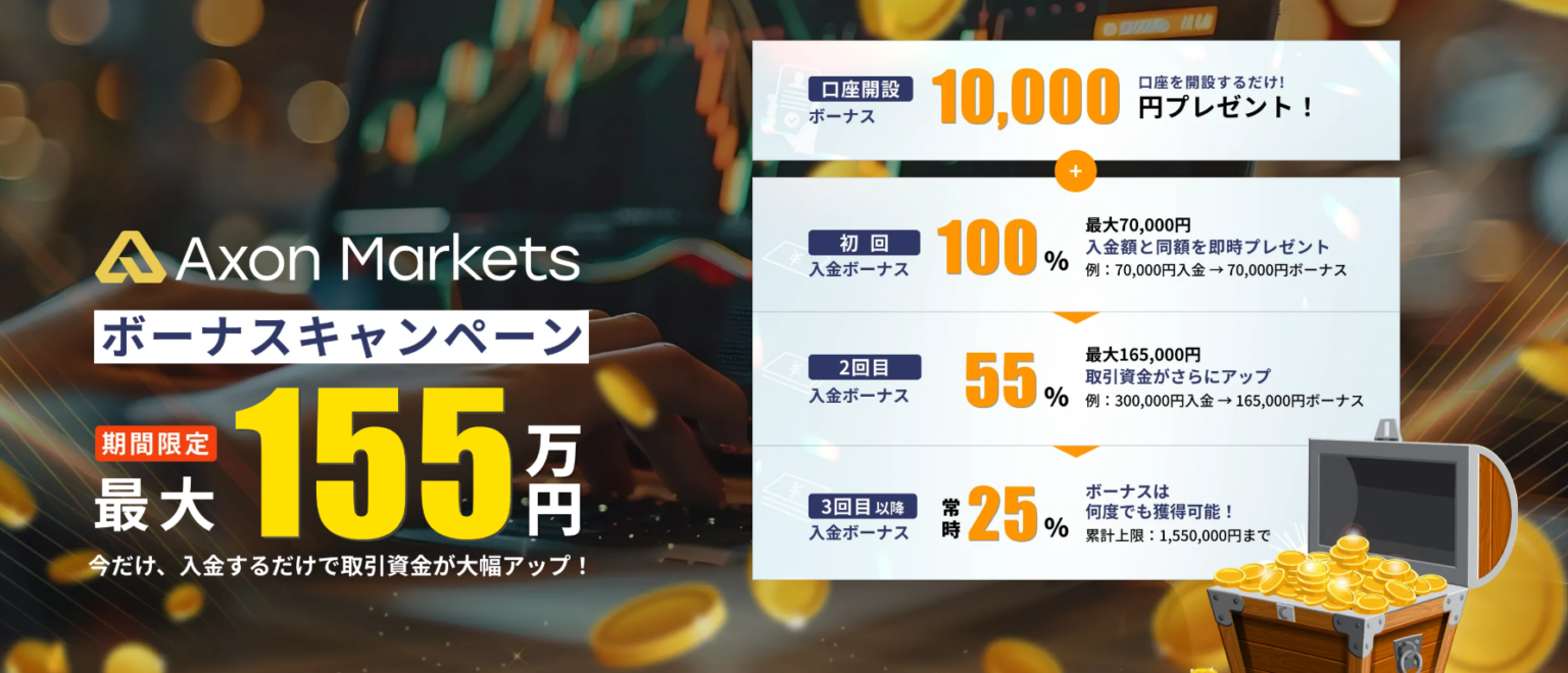 AxonMarkets(アクソンマーケット)のボーナス一覧！受け取り方や注意点・ルールも解説【2025年最新】